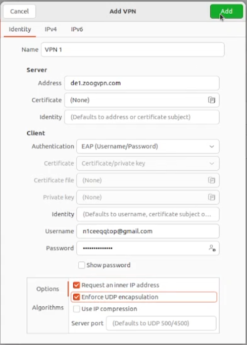 Linux Setup IKEv2 | ZoogVPN