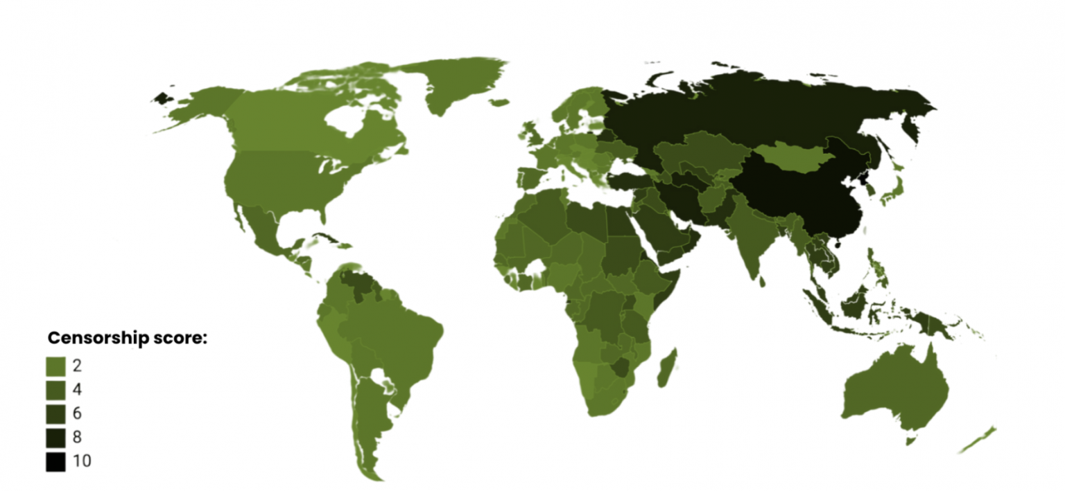 Global Internet Censorship: Mapping Online Restrictions & Freedom